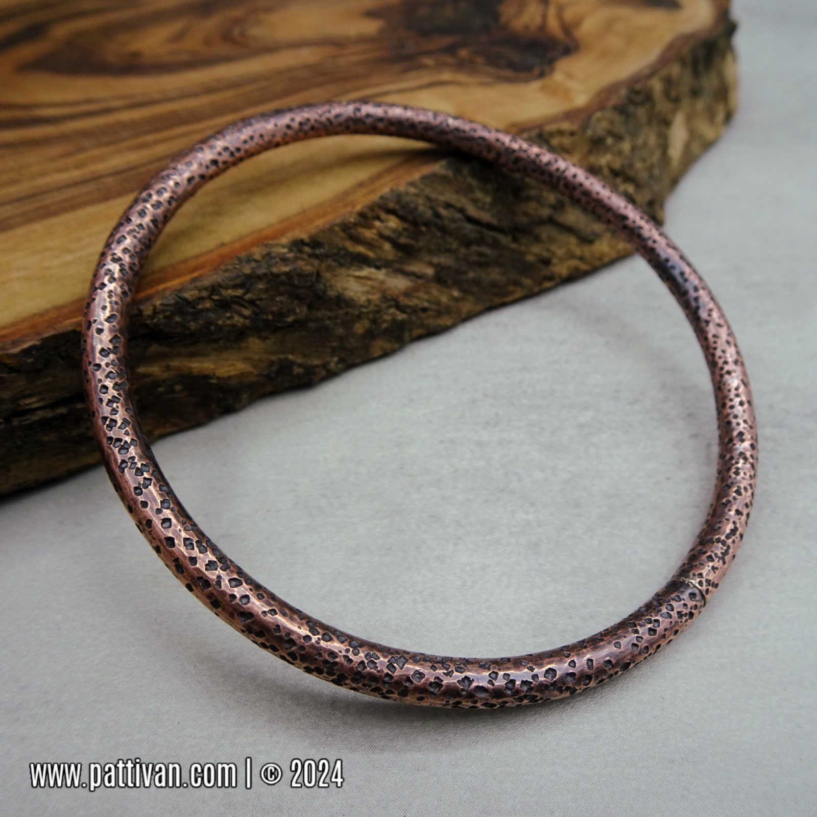 BC-11 Set of 2 Textured Copper Bangles (average size) | Handcrafted ...